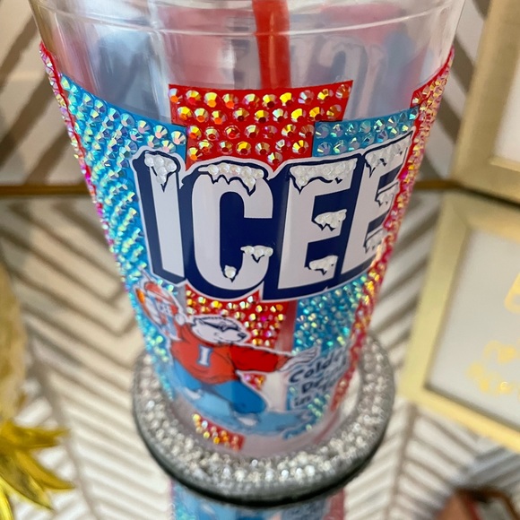 Icee | Other | Icee Customized Rhinestone Dome Cup With Straw New ...